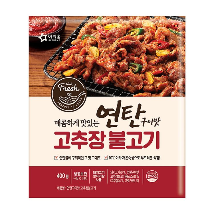 푸른들마켓 아워홈 연탄구이맛고추장불고기냉동400g 홈플러스 택배배송