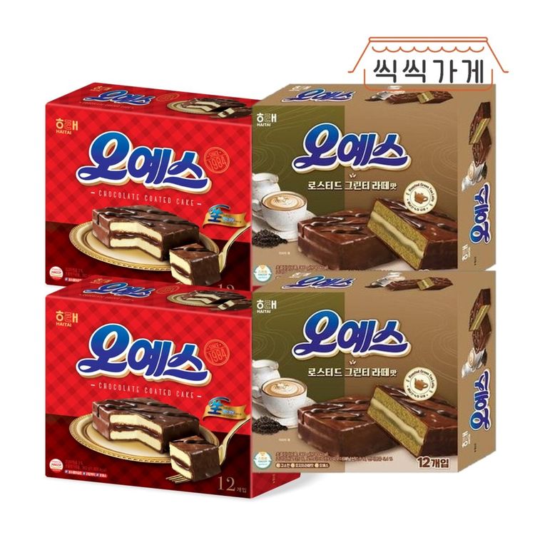 씩씩가게 오예스 2종 2개씩 그린티라떼 오리지널 홈플러스 택배배송