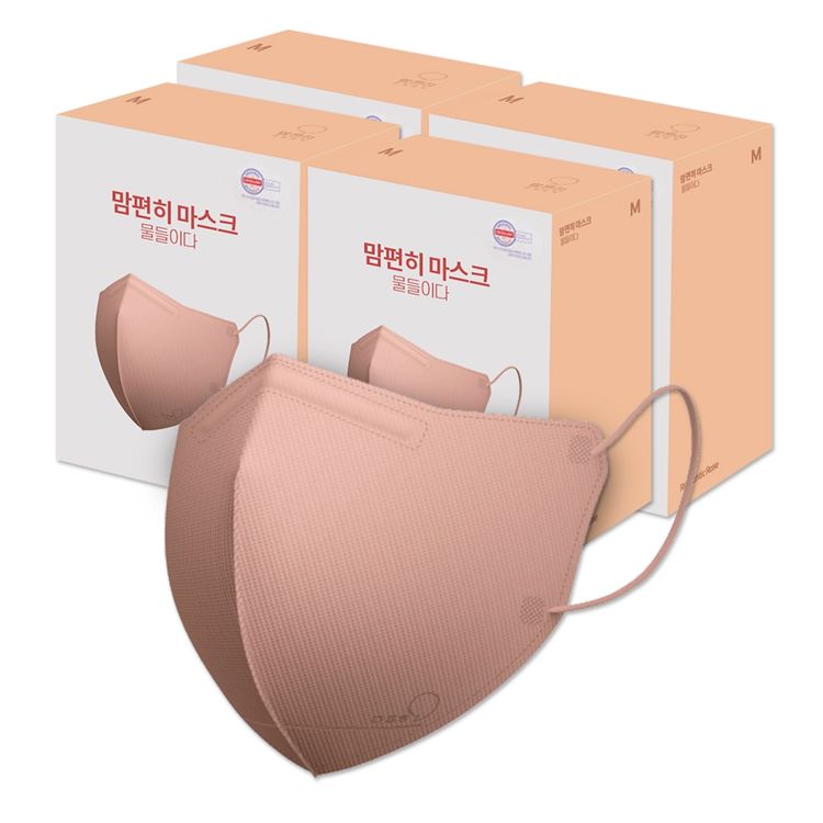 맘편히 국산 컬러 새부리형마스크 로맨틱로즈 중형 100매 일회용 개별포장 홈플러스 택배배송