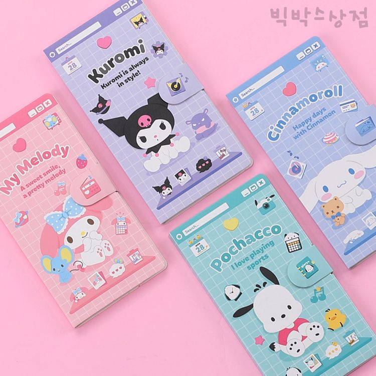 산리오 점착메모지 1p 접착식메모지 다이어리 꾸미기 메모 패드 문구 수첩 필기 공부 체크리 홈플러스 택배배송