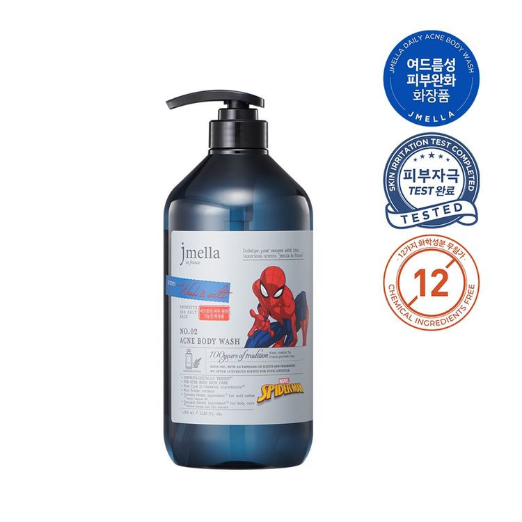 제이멜라 마블 스파이더맨 우드 앤 솔트 아크네 퍼퓸 바디워시 1000ml 홈플러스 택배배송