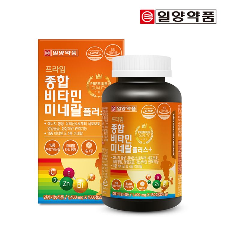 일양약품 프라임 종합비타민미네랄 플러스 180정 1병 총 6개월분 대용량 홈플러스 택배배송