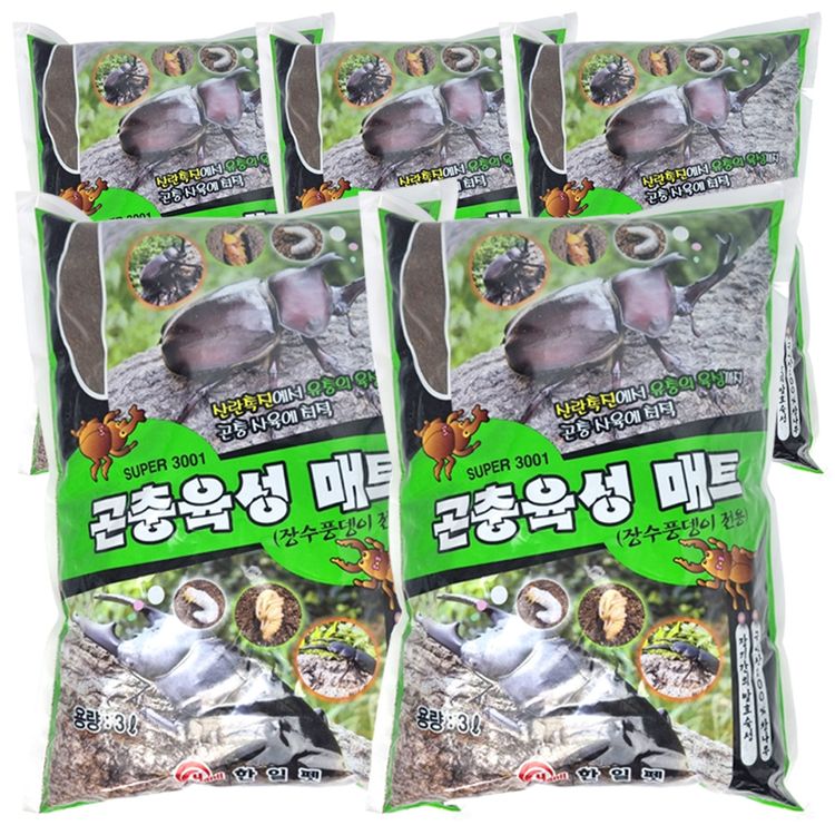 수퍼 3001 곤충육성 발효 곤충매트장수풍뎅이 전용매트 3lx5개 홈플러스 택배배송