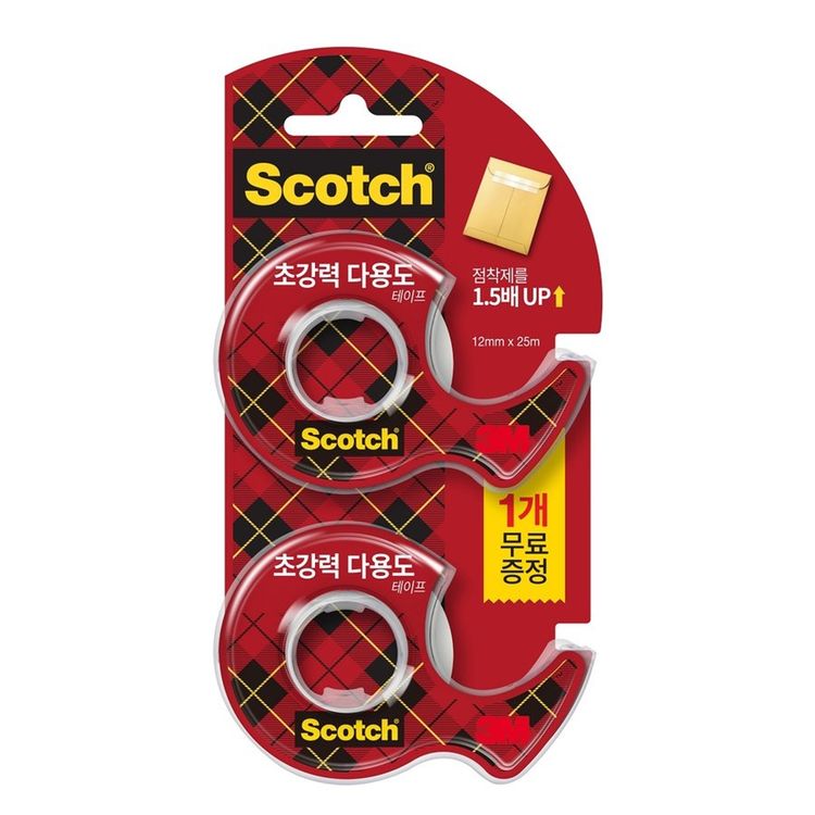 3M 스카치 초강력 다용도 테이프 디스펜서 1+1 기획팩 12mm*25M | 홈플러스