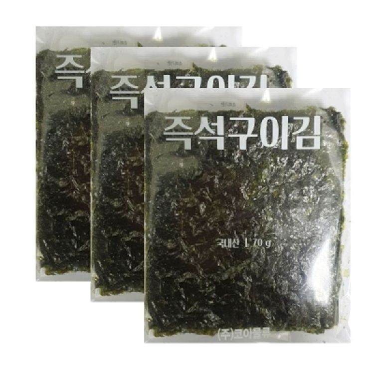 국내산 즉석구이김 조미김 대용량 70g X 3봉 홈플러스 택배배송