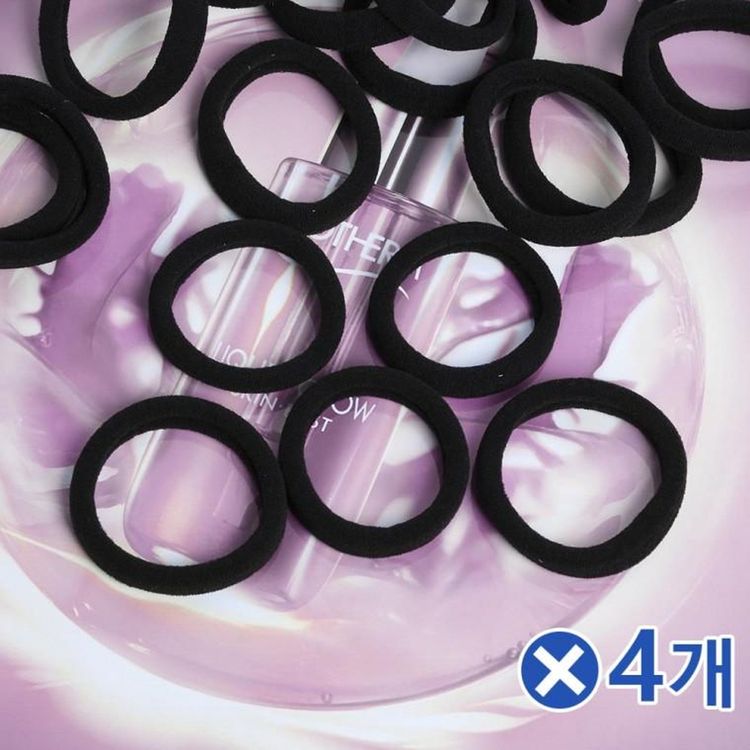 튼튼한 통통 머리끈 40p세트 블랙x4개 고무줄머리끈 홈플러스 택배배송