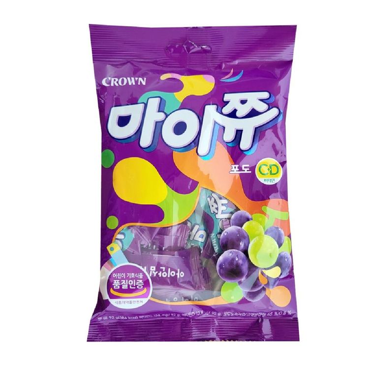 크라운 마이쮸 포도 92g X 20개입 1박스 과일맛사탕 과일맛캔디 과일맛젤리 츄잉캔디 새 홈플러스 택배배송