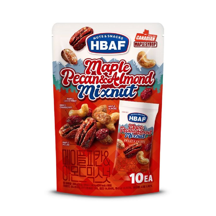 HBAF 바프 메이플 피칸&아몬드 믹스넛 200G(20G*10입) | 홈플러스