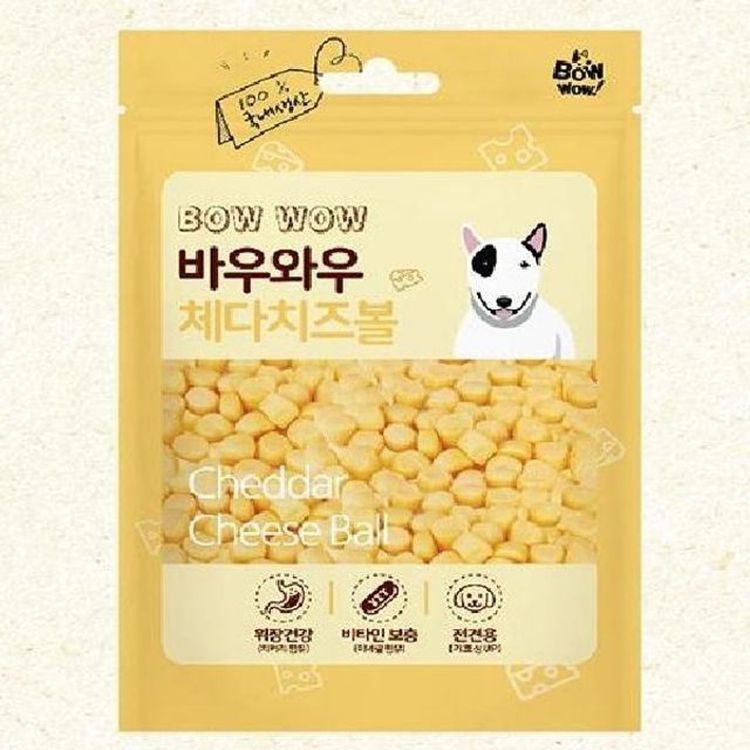 바우와우 치즈볼 체다치즈 100g 애견 반려견 간식 홈플러스 택배배송