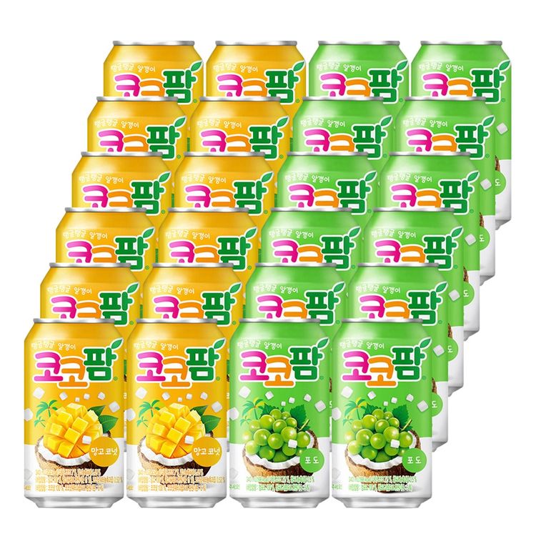 아침주스 드링크 해태 코코팜 340ml 망고 포도 혼합 24개 홈플러스 택배배송