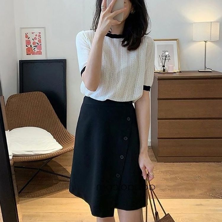 무난한 실용적인 N6191ac9726 데일리 여성 여름 투피스 버튼 테일러 니트 홈플러스 택배배송