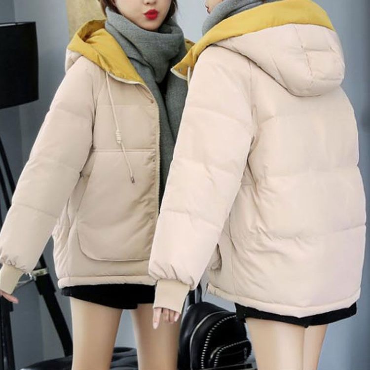 투톤 후드 점퍼 아우터 베이직 겨울 여성 데일리 패딩 홈플러스 택배배송