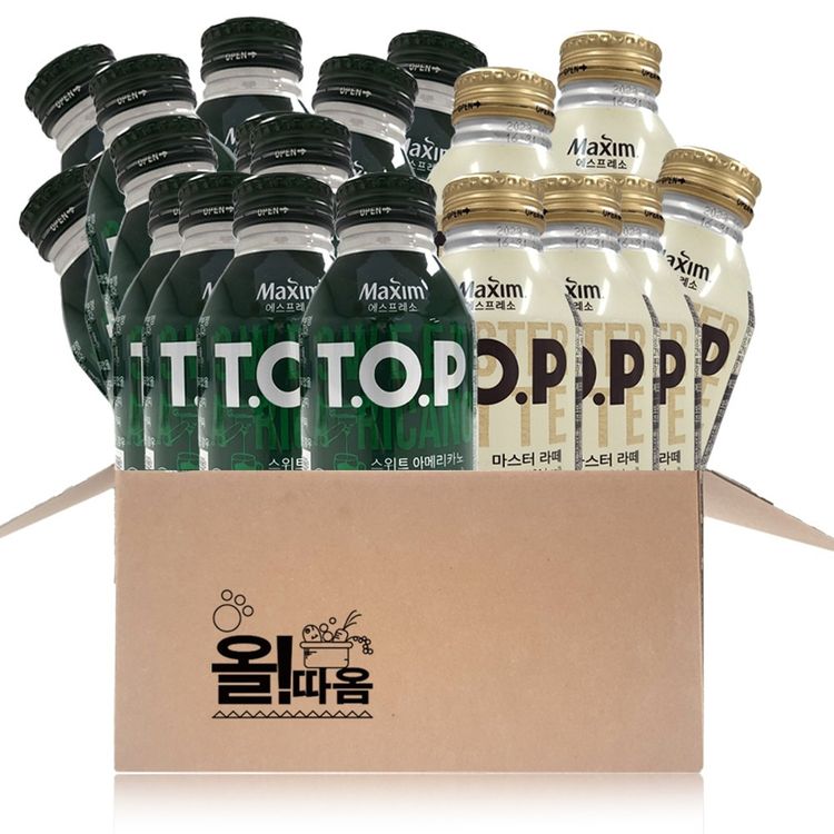 올따옴 음료세트 맥심 티오피 275ml 스위트아메리카노 12개 마스터라떼 6개 홈플러스 택배배송