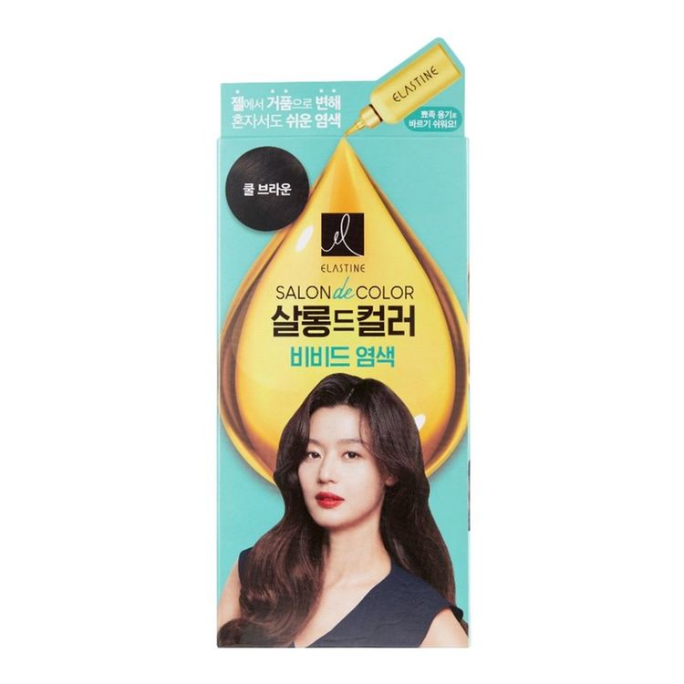 Lg 엘라스틴 살롱드컬러 비비드 염색 쿨브라운 105g 홈플러스