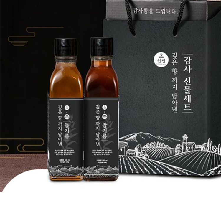 생소함 저온로스팅 100국내산 참기름들기름 선물세트180ml X 2병 홈플러스 택배배송