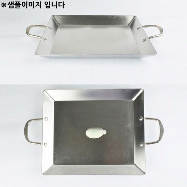 스텐 삼중 사각볶음팬 순대볶음팬 곱창팬 40x35cm 1p 홈플러스 택배배송