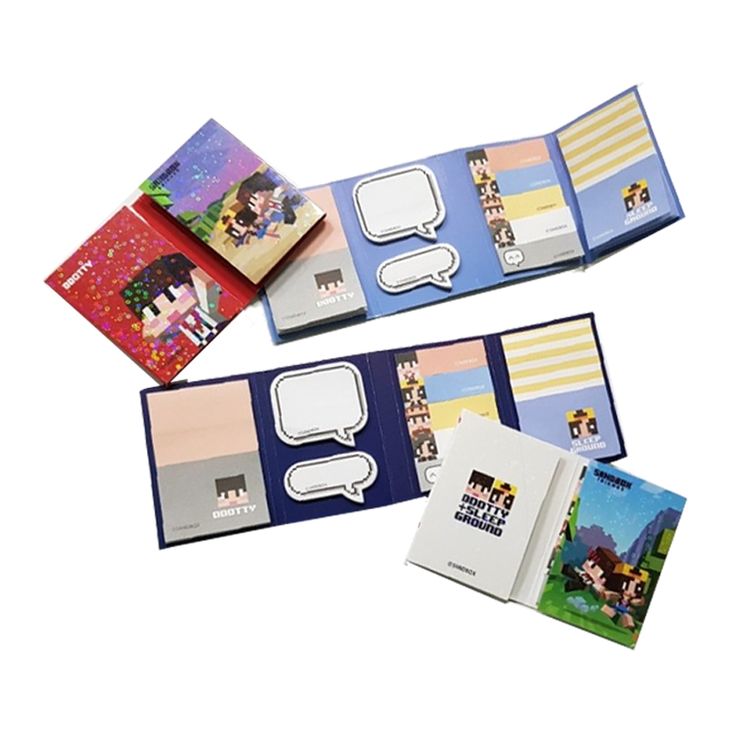 샌드박스 도티 잠뜰 4단 점착메모 1p 접착메모 메모지 필기 공부 문구팬시 학용품 홈플러스 택배배송