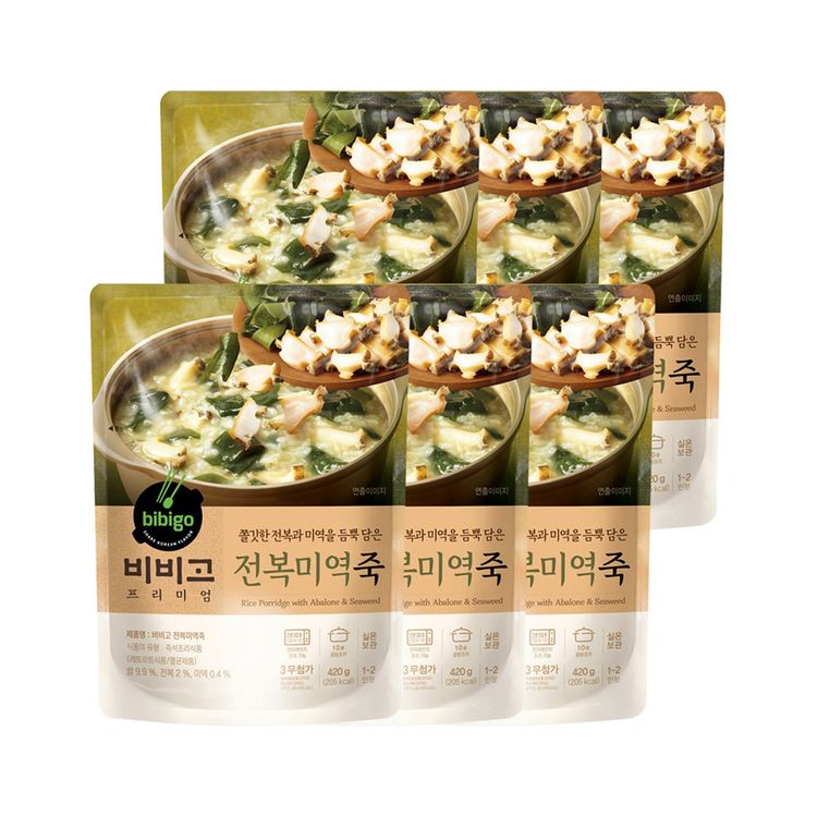 햇반죽 전복미역죽 420g X6개 비비고죽 리뉴얼 홈플러스 택배배송