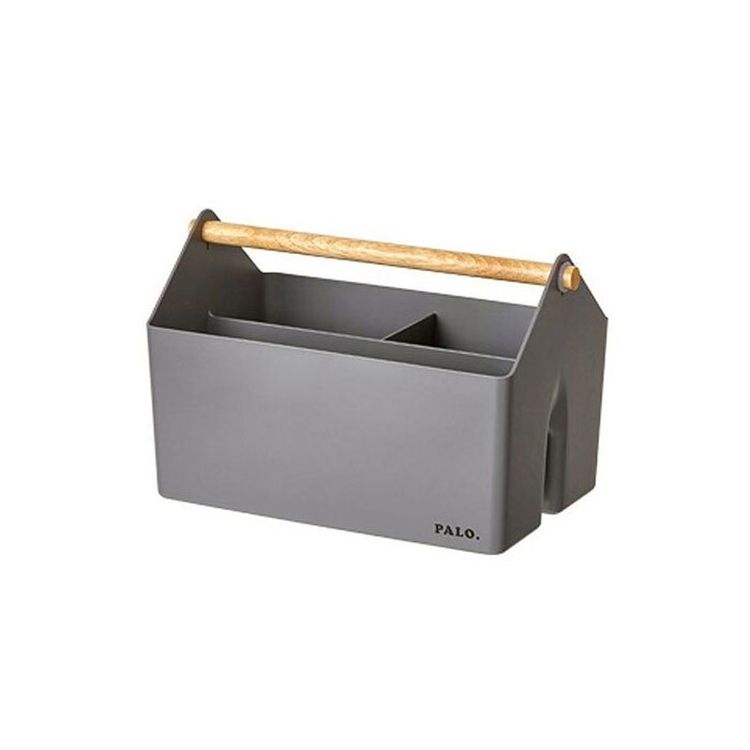 스쿨문구시스맥스 팔로바스켓 원목 손잡이 심플 디자인 그레이 280x170x183mm 홈플러스 택배배송