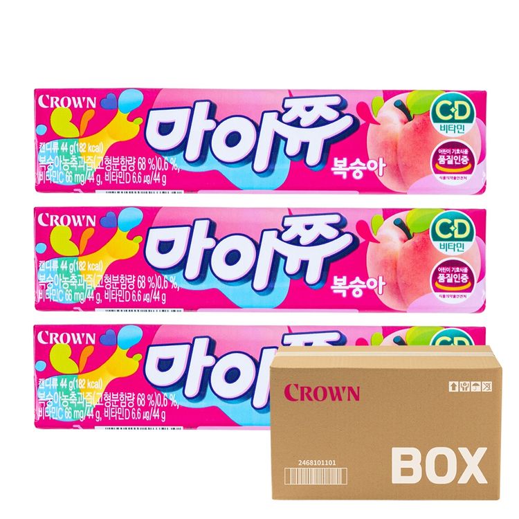 크라운 마이쮸 스틱 복숭아 44g 120입 홈플러스 택배배송