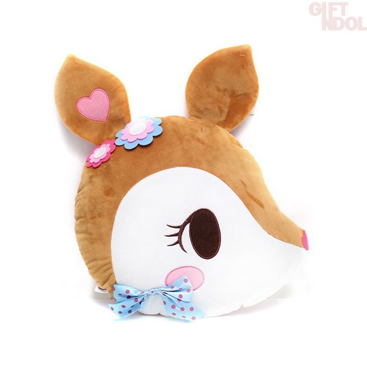 바보사랑 기프트앤돌 정품 대형 허밍민트 꽃사슴 얼굴쿠션 45cm 홈플러스 택배배송