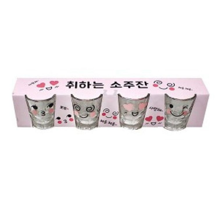 취하는 소주잔 글라스 술잔 사케잔 양주잔 유리잔 4p 홈플러스 택배배송