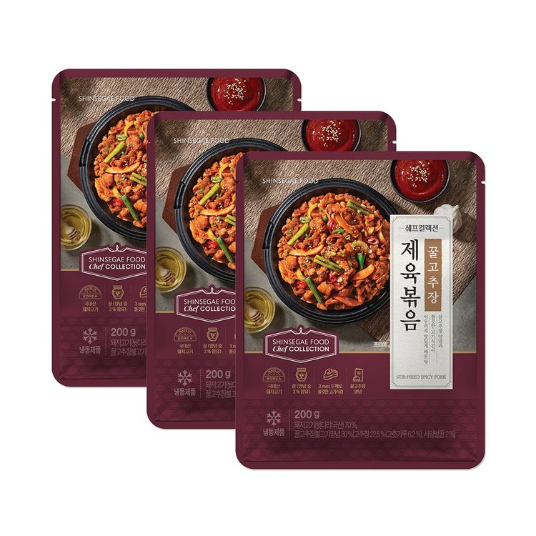 쉐프컬렉션 꿀고추장제육 국내산 냉동 200g X 3팩 홈플러스 택배배송