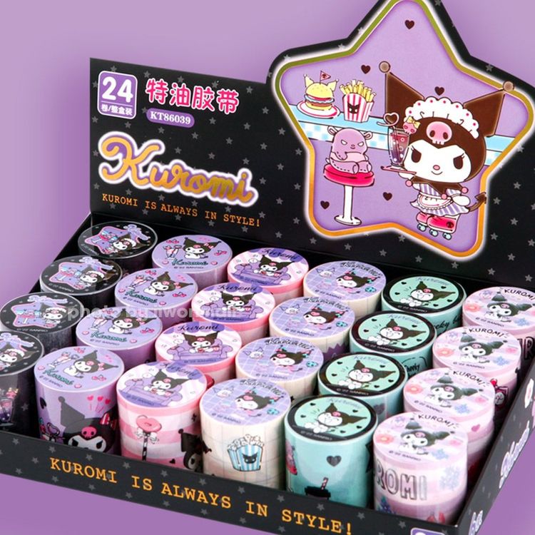 산리오 실용적인 N7073b42002 쿠로미 마스킹 테이프세트 블랙24ea 홈플러스 택배배송