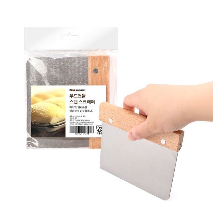 Kimspp N9304c8f3f5 우드핸들 스텐 스크래퍼10개 베이킹 반죽칼 홈플러스 택배배송