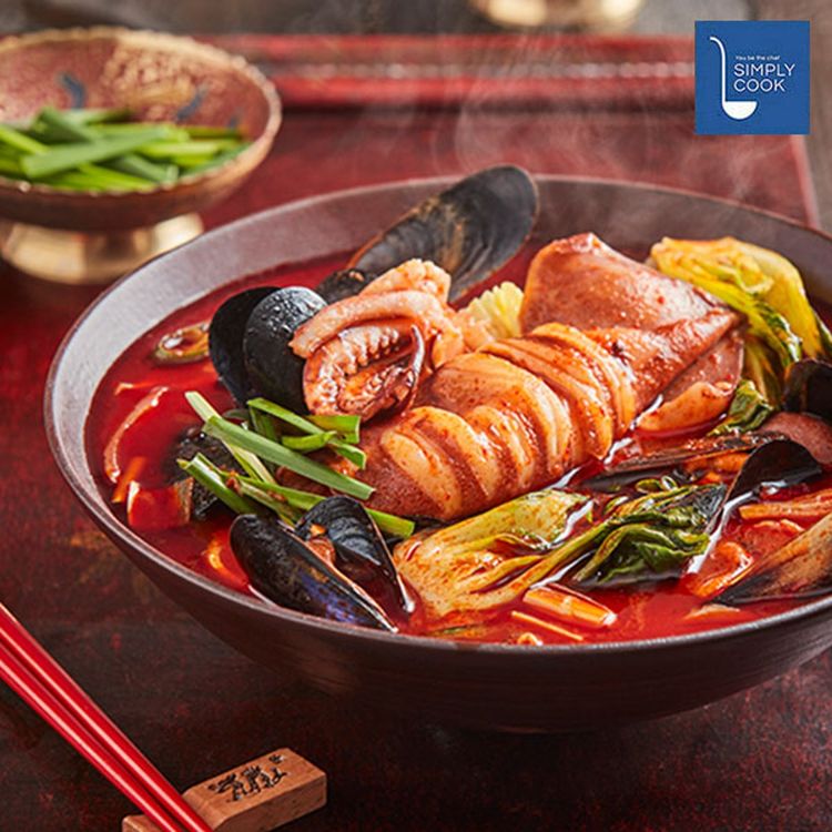 심플리쿡 통오징어짬뽕탕 750g 2인분 쿠킹박스 홈플러스 택배배송
