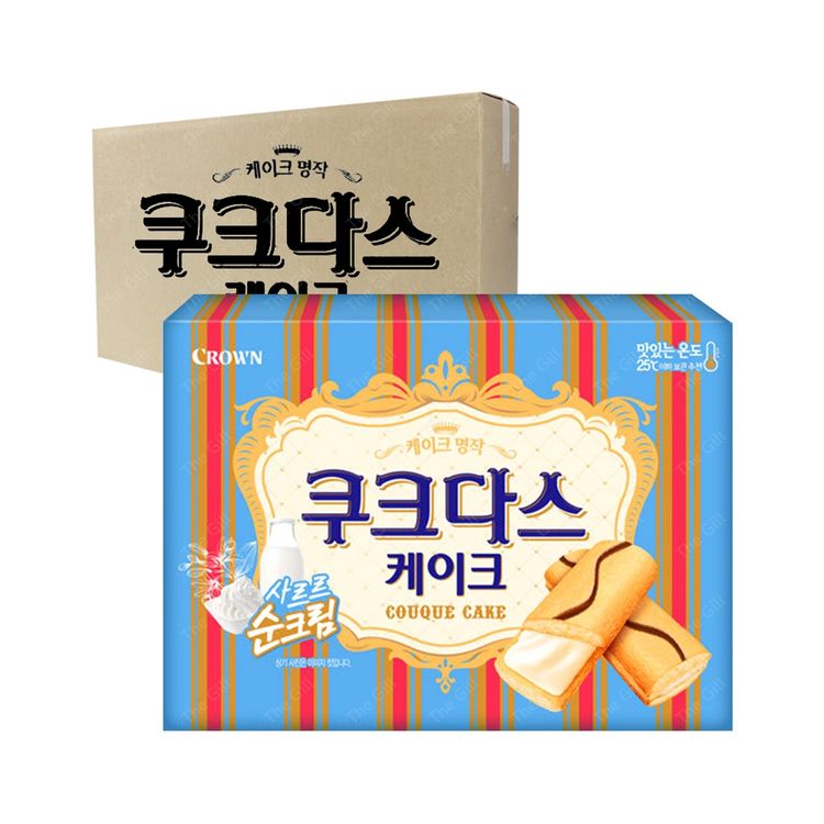 크라운 쿠크다스 케이크 77g 16개입 박스 홈플러스 택배배송