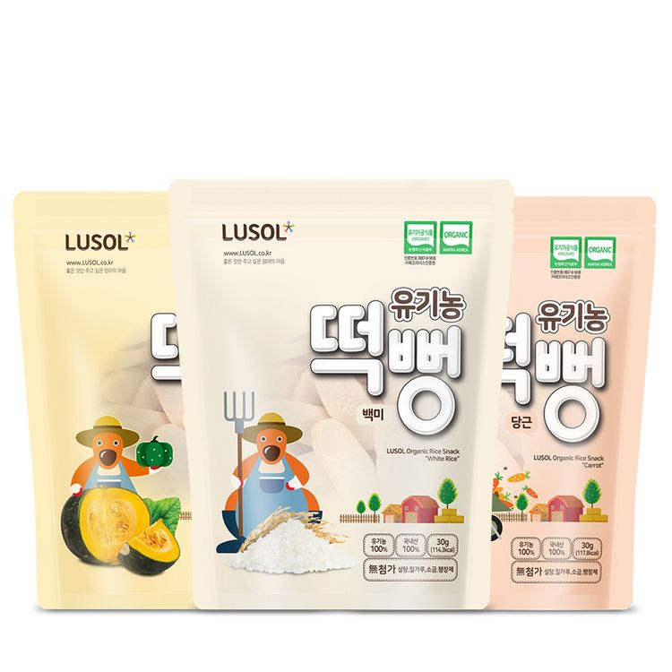 루솔 어린이 유기농 떡뻥 쌀과자 6팩 골고루세트 홈플러스 택배배송