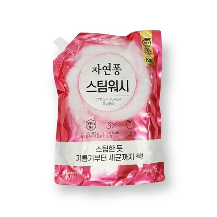 Lg 자연퐁 스팀워시 레몬 애플 리필 1l 주방 세제 홈플러스 택배배송