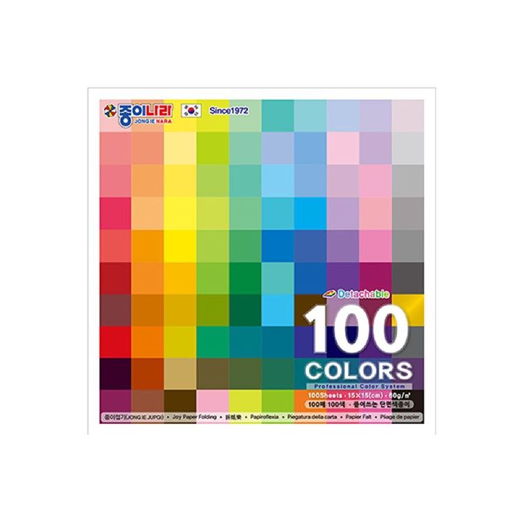 종이나라색종이 뜯어쓰는 단면 색종이 100색100매 홈플러스 택배배송