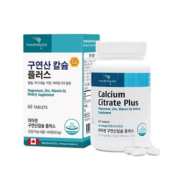 파마젠 캐나다 구연산 칼슘플러스 마그네슘 아연 60정 홈플러스 택배배송