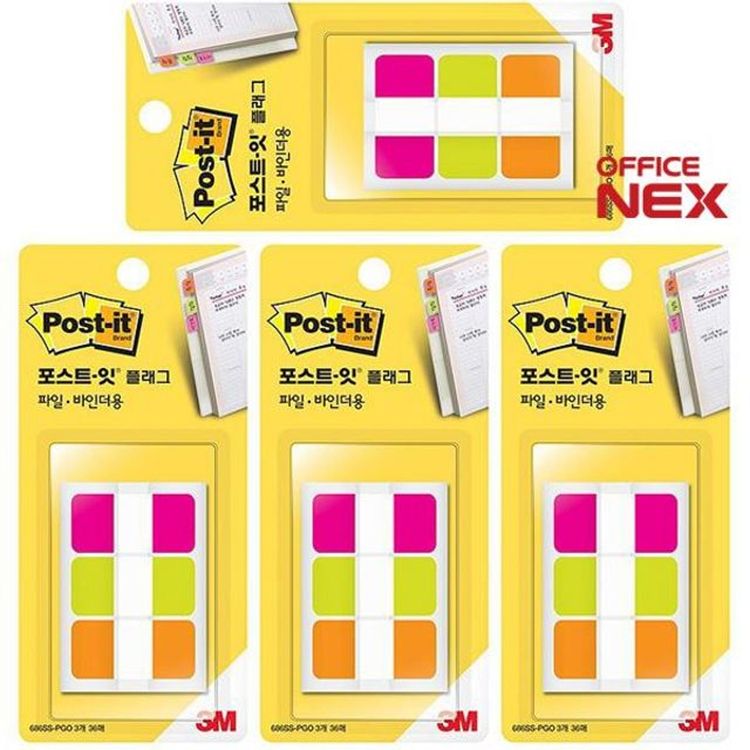 3m 플래그 파일 바인더용 686ss Pgo 38x18mm X4개 홈플러스 택배배송
