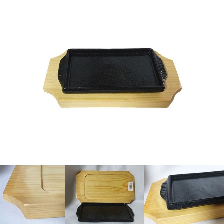 맥반석 주물 사각 스테이크판 1호 무쇠 구이팬 철판 홈플러스 택배배송