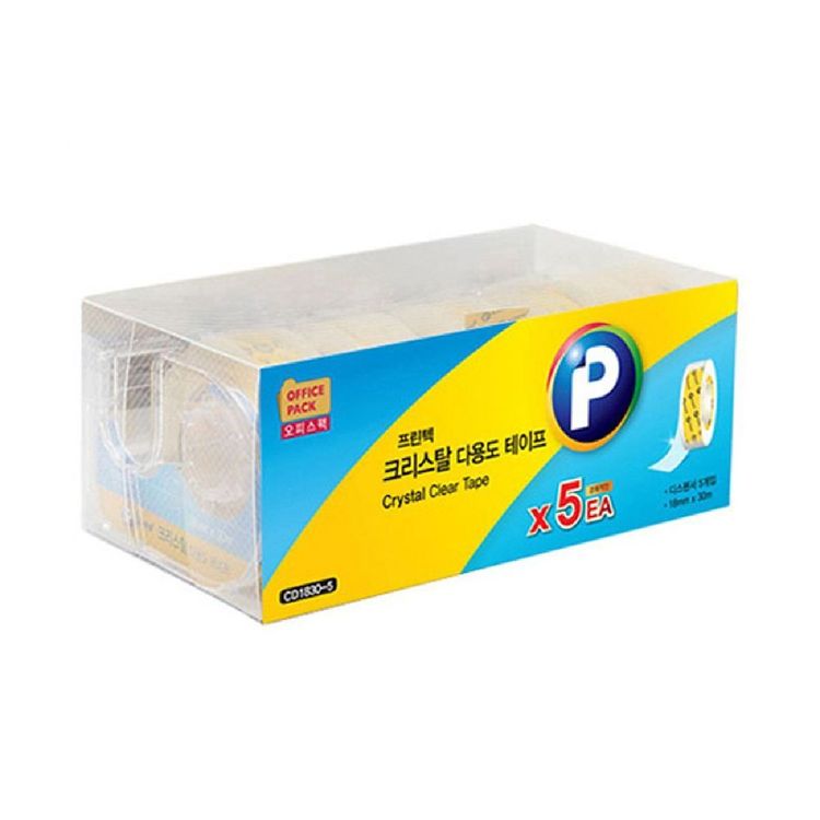 프린텍 Cd1830 5 크리스탈테이프 디스펜서 5ea 18x30 홈플러스 택배배송