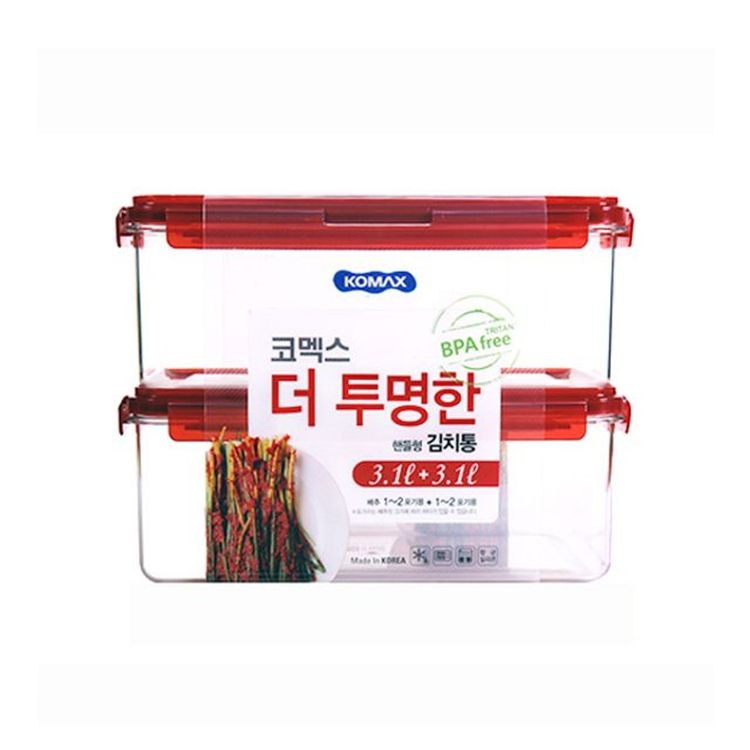 코멕스 더투명한 김치통 직사각 31l31l 핸들형 홈플러스 택배배송