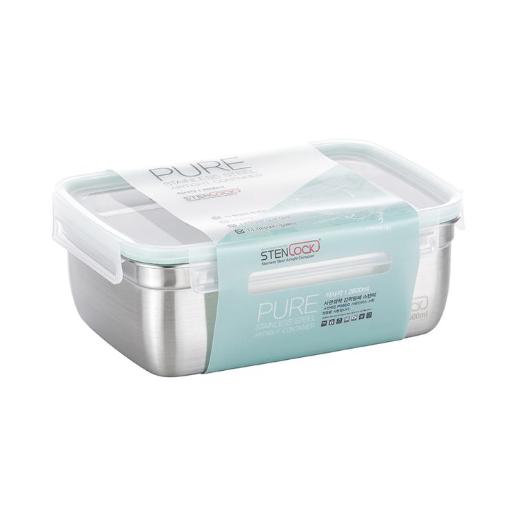 스텐락 국산 스텐밀폐용기 퓨어 직사각 8호 2600ml 홈플러스 택배배송