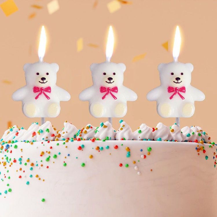 해피니스 하얀곰 생일초 3개입 케이크 캐릭터초 홈플러스 택배배송