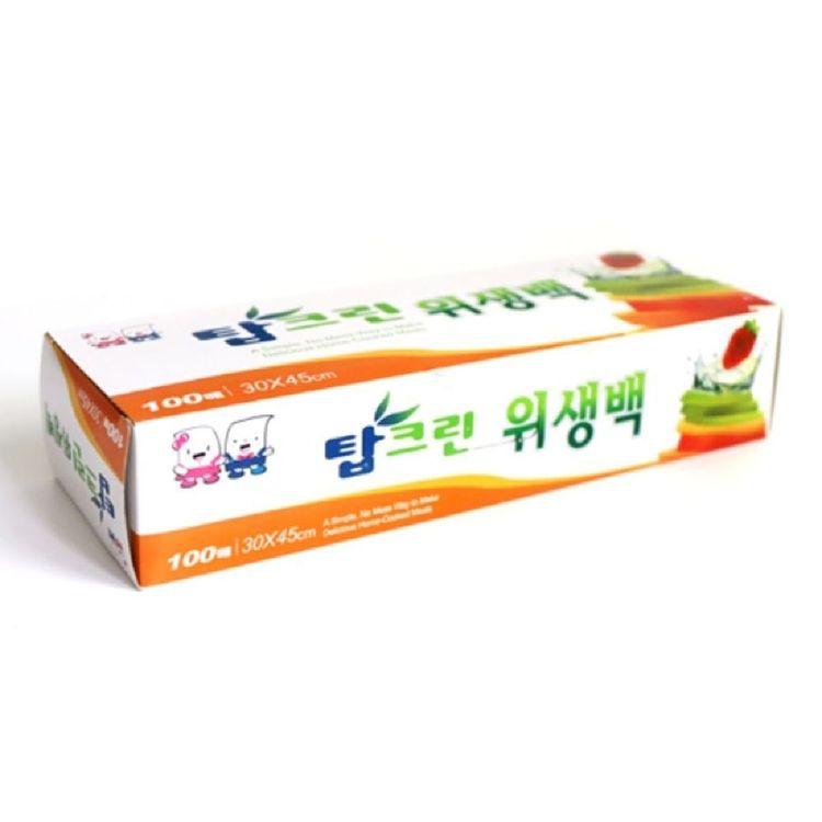 탑크린 비닐팩 일회용 비닐봉투 위생팩 30x45cm 100매 홈플러스 택배배송
