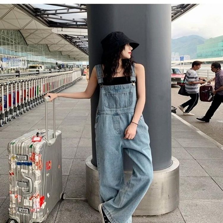 F15001 와이드멜빵청바지 통청바지 와이드데님바지 홈플러스 택배배송