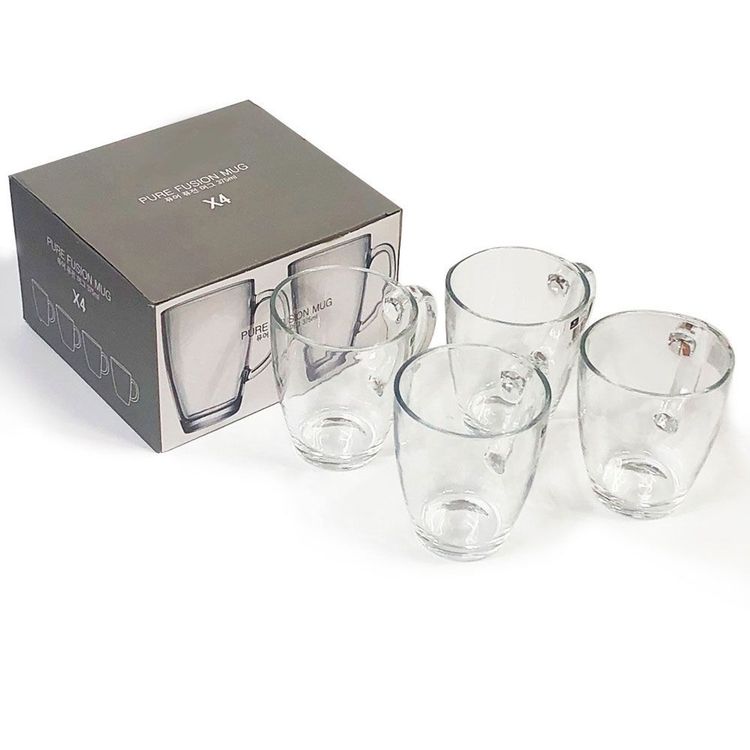 아트 퓨어 퓨전머그4p375ml 머그컵 물컵 유리머그 홈플러스 택배배송