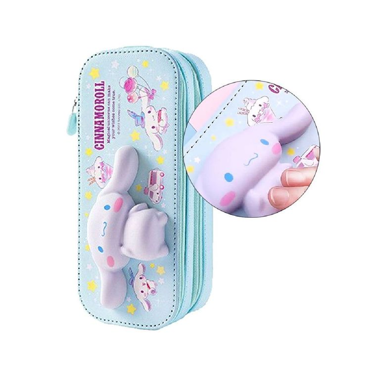 시나모롤 스퀴시 2단 필통 3d 입체 파우치 연필케이스 홈플러스 택배배송