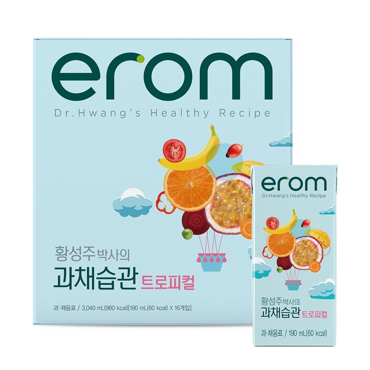 이롬 황성주 과채습관 트로피컬 190ml 64팩 야채 과채 과일 주스 홈플러스 택배배송