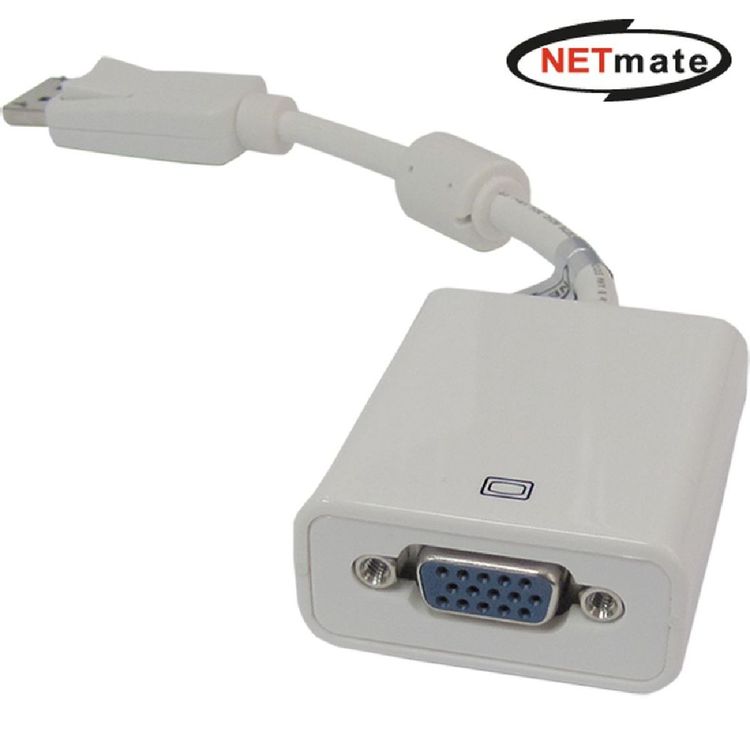 넷메이트 Dc V2 White Displayport To Vga 젠더white 홈플러스 택배배송