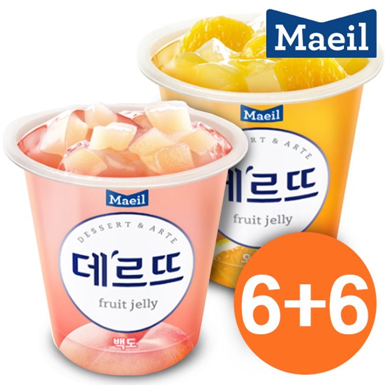 매일 데르뜨 푸딩젤리 오렌지젤리 6개백도젤리 6개 총12개통조림푸딩디저트팜피아 홈플러스 택배배송
