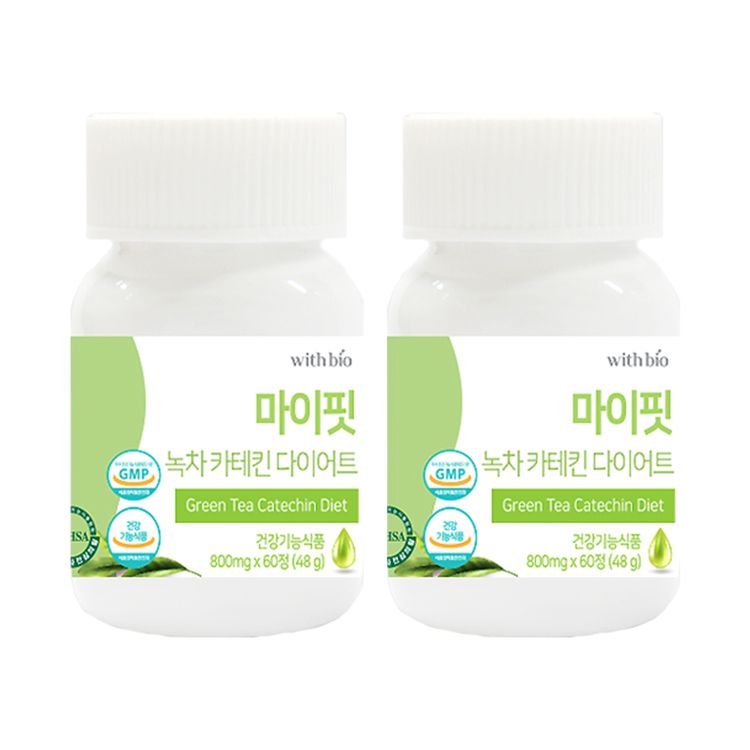 마이핏 녹차 카테킨 다이어트 보조제 60정x2통 체지방감소 홈플러스 택배배송
