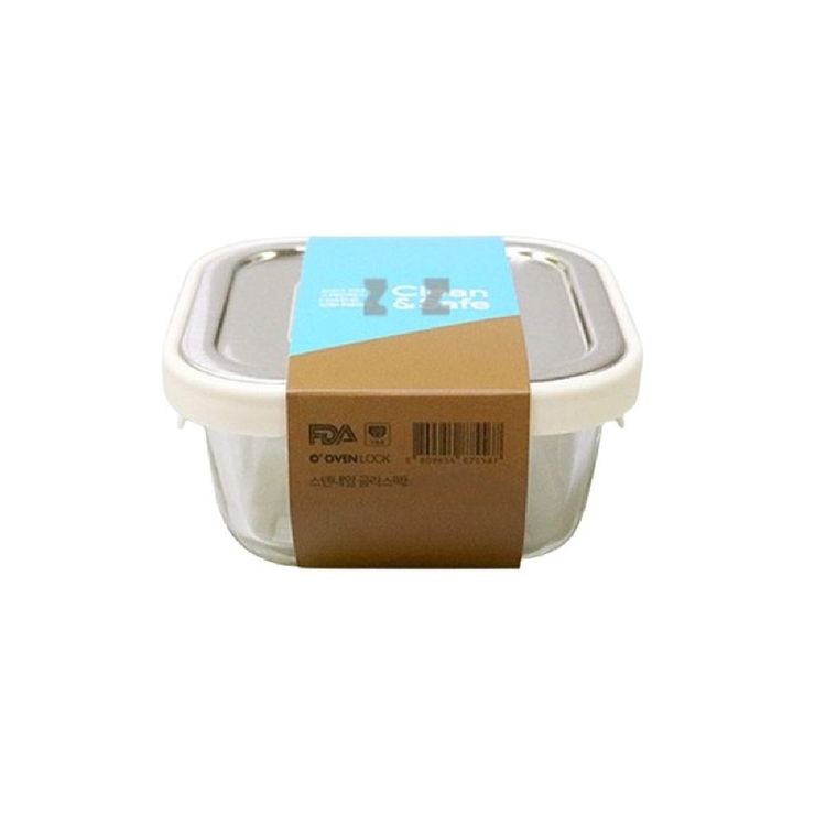 정사각형 유리 밀폐통 2호 520ml 반찬통 보관통 홈플러스 택배배송